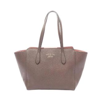 Gucci Pre-owned Swing Leder Tote Bag - - Pre-owned - Damen - Beige - ONE SIZE