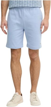 Lacoste Shorts en molleton coupe droite - Homme - Shorts - Bleu - Taille: 2XL