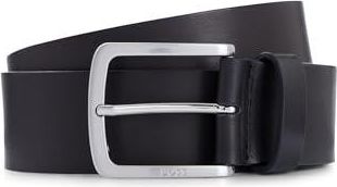 BOSS Hommes Jor-V Sz40 Ceinture en cuir italien avec boucle &agrave; logo grav&eacute;