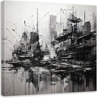Artgeist Artgeist - Quadro Su Tela, Architettura Urbana Monocromatica - 40x40