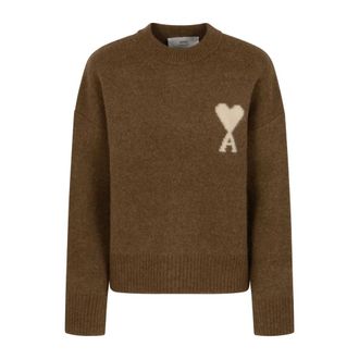 Ami Nuage Pulls &agrave; col rond - Homme - Pulls - Brun - Taille: M