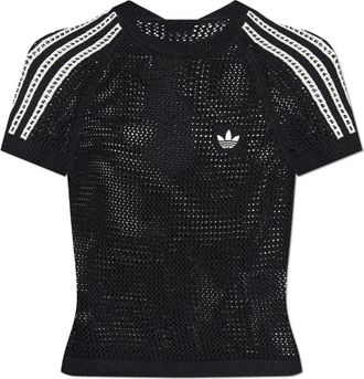 adidas Femme, Tops, Noir, Taille: 40 FR Knitted Crochet Cali Tee