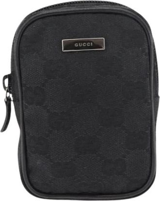 Gucci unisex, Pre-owned, Noir, Taille: ONE Size Sac en toile Pre-owned