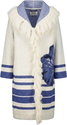 Dorothee Schumacher Damen Jacquard-Strickmantel POPPY GARDEN mit Fransen