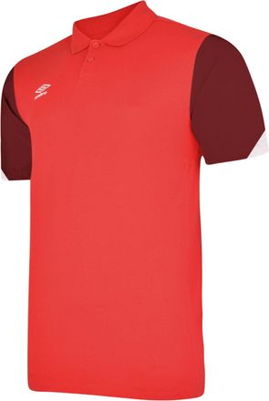 Umbro Total Poloshirt f&uuml;r Herren - Training (Zinnoberrot/Rad Rot /Schwarz)