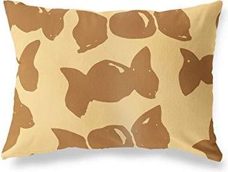 Bonamaison Le Jardin du Lin Kissen Zierkissenbezug Brauntöne Kissenbezug, Weich Bequem, Für Zuhause Autos Büro Sofa Wohnzimmer Couch Schlafzimmer Dekor, 35x50 Cm