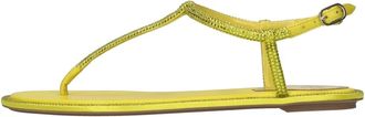Rene Caovilla Femme, Chaussures, Jaune, Taille: 36 1/2 EU Diana Leather Sandales