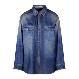 Golden Goose Damen, Blusen & Hemden, Blau, MGr&ouml;&szlig;e