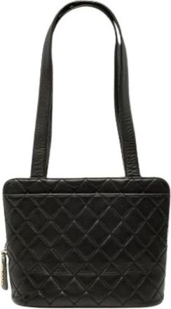 Chanel Sac bandouli&egrave;re matelass&eacute; en cuir dagneau Pre-owned - Femme - Pre-owned - Noir - Taille: ONE Size