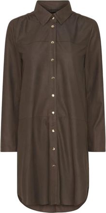 Notyz Oversized Hemdkleid - - Dresses - Damen - Braun - S