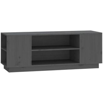 vidaXL Vidaxl - TV-Schrank Grau 110x35x40,5 cm Massivholz Kiefer