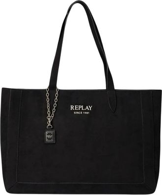 Replay Samttaschen-Shopper - - Bags - Damen - Schwarzk - ONE SIZE