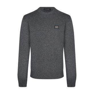 Dolce & Gabbana Graue Pullover - - Knitwear - Herren - Grau - XL
