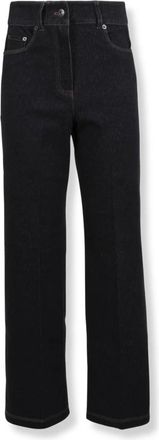 Max Mara Femme, Jeans, Bleu, Taille: 42 FR Pantalon en jersey effet denim
