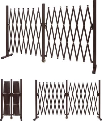 Mendler Absperrgitter HWC-B34, Zaun Schutzgitter Scherengitter Trenngitter, Alu ausziehbar braun - Höhe 103cm, Breite 52-400cm