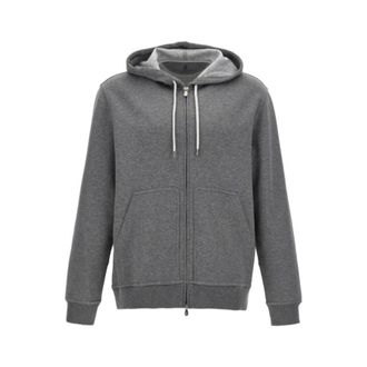 Brunello Cucinelli Homme, Sweatshirts et sweats &agrave; capuche, Gris, Taille: XL Sweat &agrave; capuche zipp&eacute;