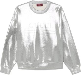Gucci Sweatshirt aus Lam&eacute; - Silber