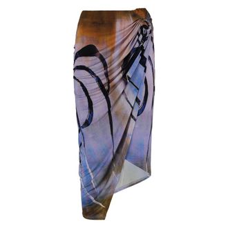 Louisa Ballou Bedruckter Midi-Rock mit Metall-Detail - - Skirts - Damen - Mehrfarbig - M