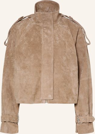Mrs & Hugs Mrs & Hugs Lederjacke beige