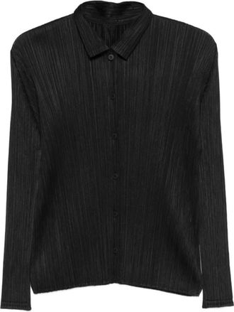 Issey Miyake Femme, Blouses et Chemises, Noir, Taille: 46 FR Pleats Shirt