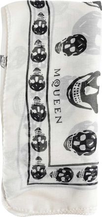 Alexander McQueen Classic Silk Chiffon Skull Scarf