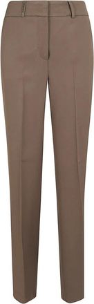PESERICO Femme, Pantalons, Brun, Taille: 42 FR Pantalone Cadi di Viscosa Stretch