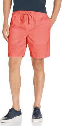 Amazon Essentials Herren Relaxed-Fit-Wandershorts mit Kordelzug, 20cm (in Übergröße erhältlich), Korallenrosa, XXL