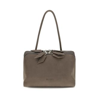 The Attico Umh&auml;ngetasche aus Leder - - Bags - Damen - Grau - ONE SIZE