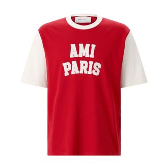 Ami Baumwoll-T-Shirt - - Tops - Herren - Rot - M