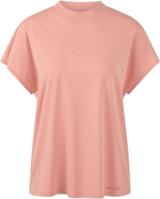 Marc Cain Kurzarm-T-Shirt mit Hotfix-Steinen - - Tops - Damen - Orange - S