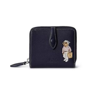 Polo Ralph Lauren Femme, Accessoires, Bleu, Taille: ONE Size Bear Zip-Around Wallet