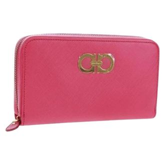 Ferragamo Portefeuille en cuir Pre-owned - Femme - Pre-owned - Rose - Taille: ONE Size