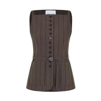 Sams&oslash;e & Sams&oslash;e Gilet Sahelly 16178 - Femme - Vestes - Brun - Taille: 42 FR
