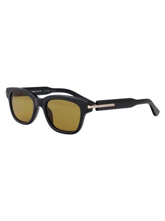 Alexander McQueen Unisex Sunglasses Am0497s Grey-Grey-Yellow Acetate Grey/grey/yellow