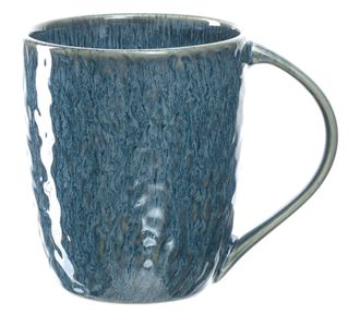 Leonardo Leonardo Matera Keramik-Tasse 1 St&uuml;ck, sp&uuml;lmaschinengeeignete Kaffee-Tasse, 1 mikrowellenfeste Tee-Tasse, Becher mit Glasur, blau 430 ml, 018548