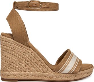 Tommy Hilfiger Espadrilles Tommy Hilfiger High Wedge Espad Webbing FW0FW09342 Beige