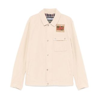 Barbour Beige M&auml;ntel mit Frontrei&szlig;verschluss - - Jackets - Herren - Beige - M