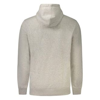 Tommy Hilfiger Logo Embroidered Cotton Hoodie - Grey