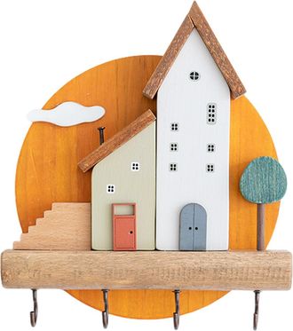 Generic Holzst&auml;nder - Niedliche kompakte W&auml;nde, Dekor-Schl&uuml;sselanh&auml;nger Display, Hausf&ouml;rmige Organizer, Eingang, Funktionell Sch&ouml;ne Wandhalterung | F&uuml;r Zuhaus