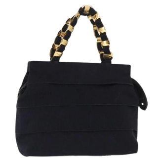 Ferragamo Sac &agrave; main en toile Pre-owned - Femme - Pre-owned - Bleu - Taille: ONE Size