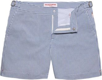 Orlebar Brown Homme, Shorts, Bleu, Taille: W36 Bulldog Seersucker
