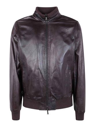 Barba Blouson En Cuir - Marron