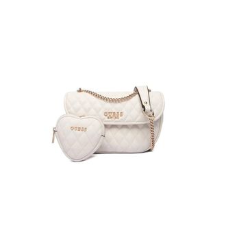 Guess Femme, Sacs, Blanc, Taille: ONE Size Atabey Sac Bandouli&egrave;re