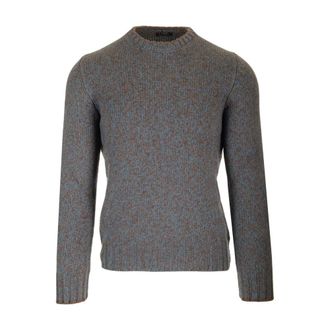 Barba Moulin Woll-Rundhalspullover - - Knitwear - Herren - Grau - M
