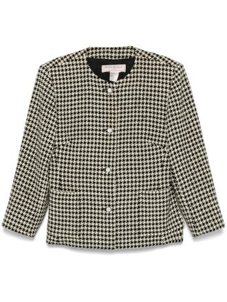 Saint Laurent veste à motif pied de poule (années 1980) - Noir