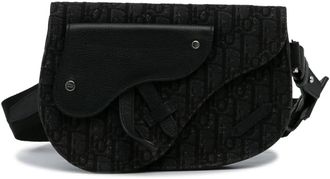 Dior Hobo Bags - Oblique Canvas Saddle Messenger Bag - Gr. unisize - in Schwarz - f&uuml;r Damen