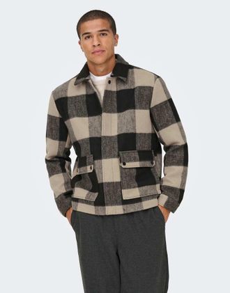 Only & Sons Jacke in Silver Lining-Silber