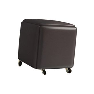 Generic Stapelbare stapelbare Ottoman-Hocker, 5-in-1-Sitzw&uuml;rfel aus PU-Leder mit Lenkrollen, for Wohnzimmer, Esszimmer, Schlafzimmer(Color 6,45x45cm)