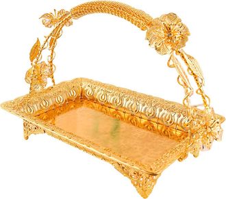 Cabilock Metall Obstkorb Aufbewahrungskorb Für Süßigkeiten Europäischer Stil Wohnzimmer Desktop Obsthalter Großer Vielseitiger Snackkorb