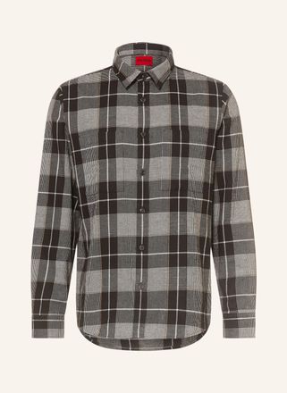 HUGO BOSS Hugo Hemd Ergin Straight Fit schwarz